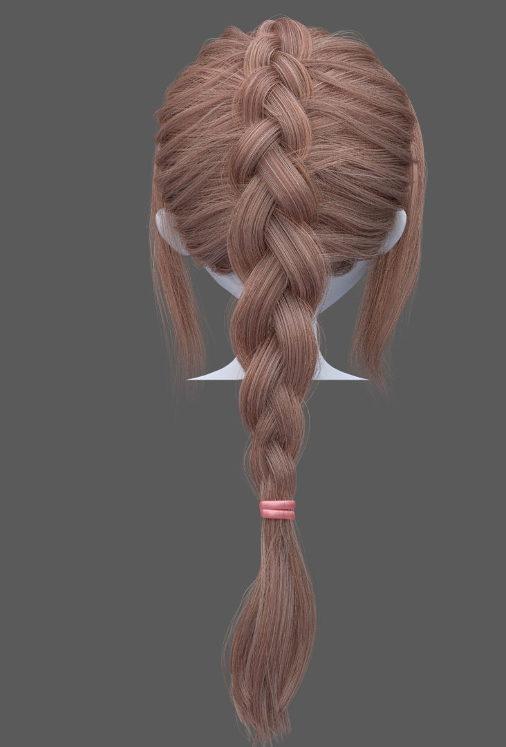 Dutch Braid 3D model | CGTrader