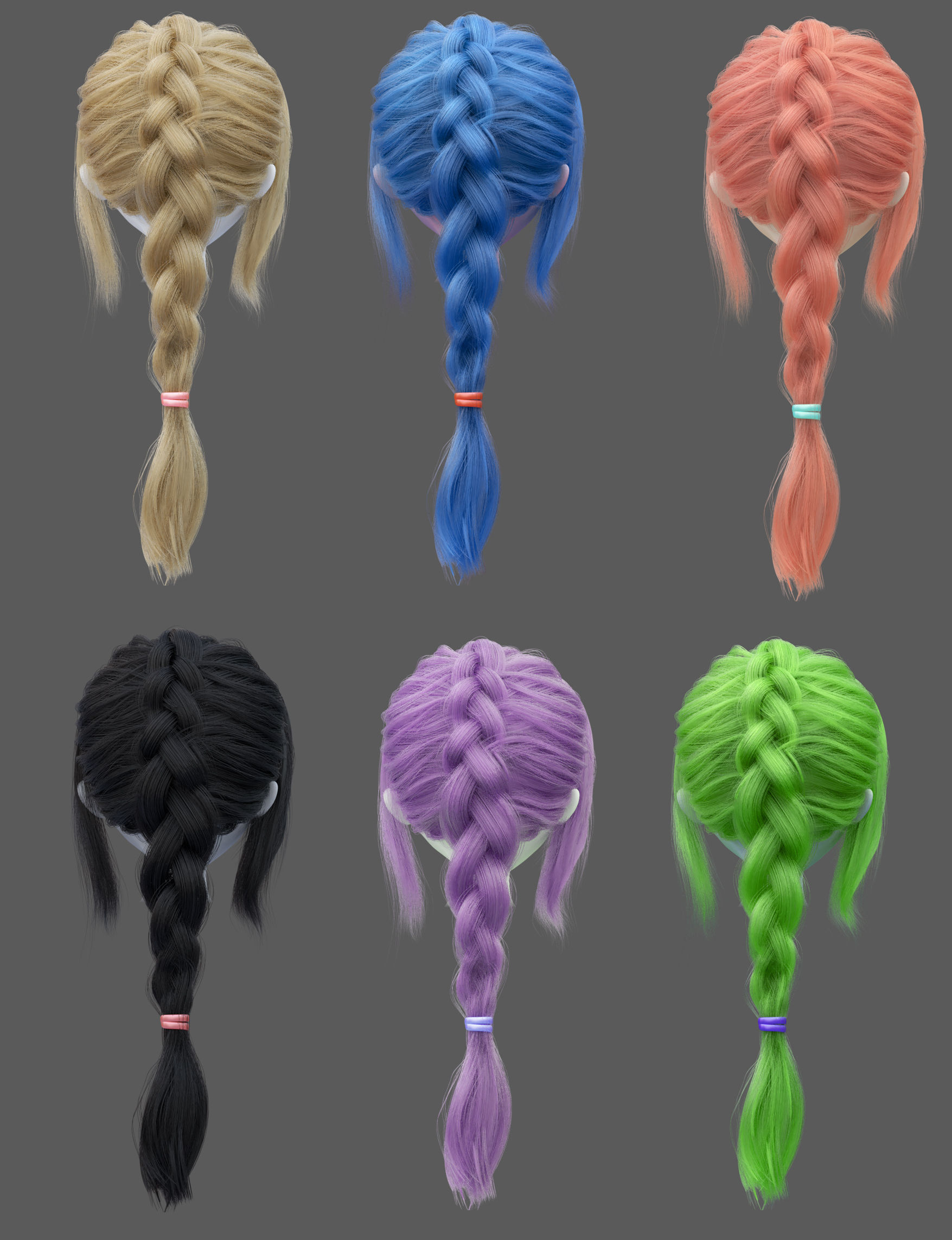 Dutch Braid 3D model | CGTrader