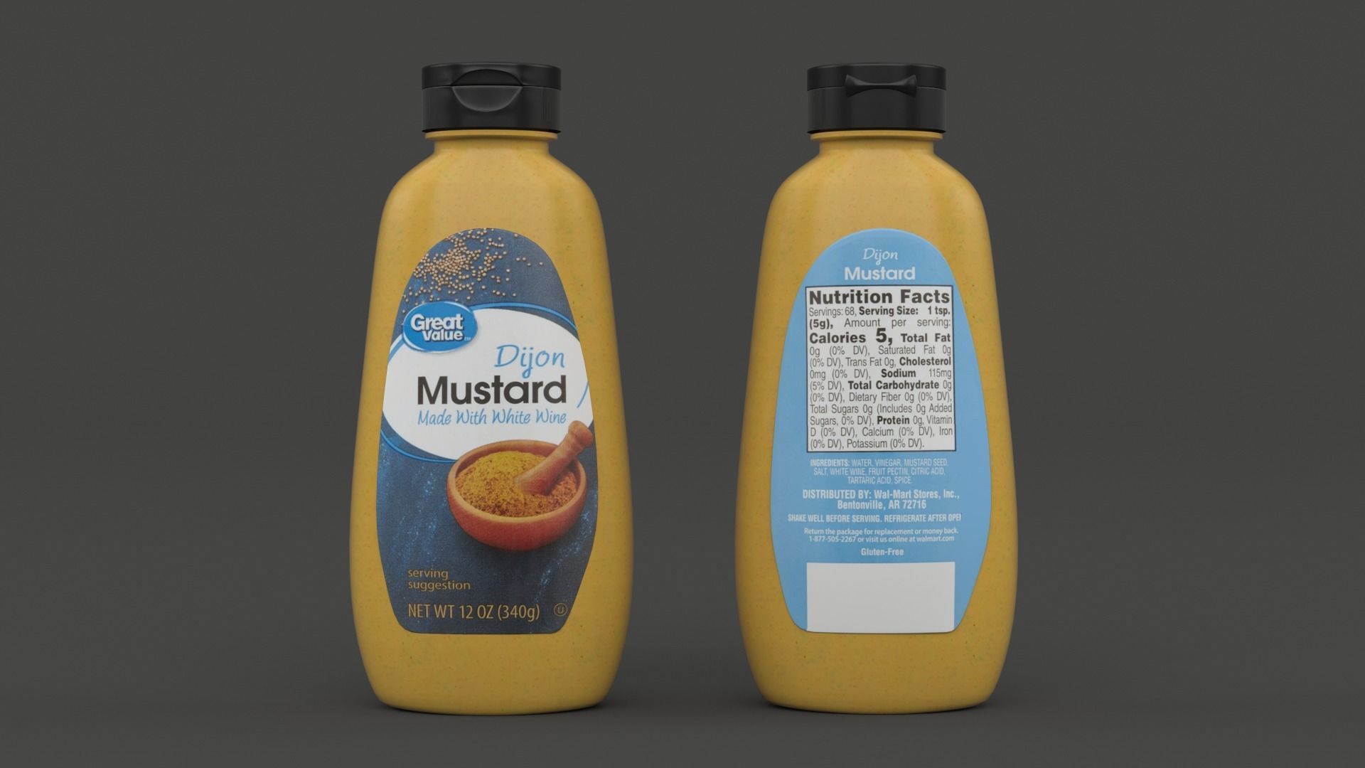 Mustard Bottle 3D model | CGTrader