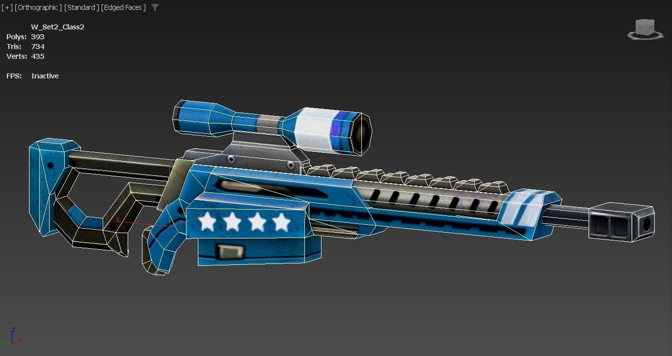 3D model LowPoly Cartoon Sci-Fi Sniper Rifle Future VR / AR / low-poly ...