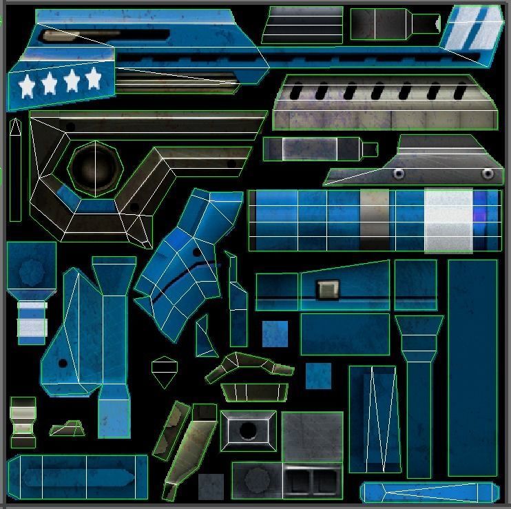 3D model LowPoly Cartoon Sci-Fi Sniper Rifle Future VR / AR / low-poly ...