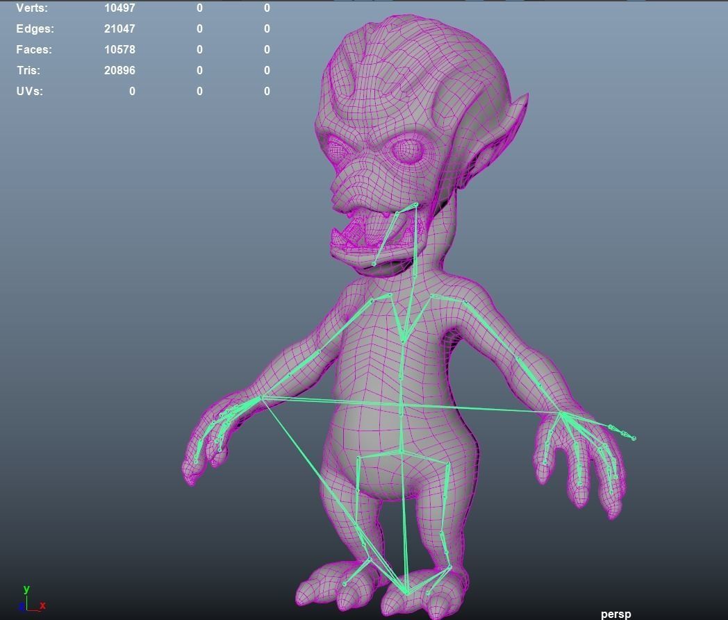 3D model Scary alien VR / AR / low-poly | CGTrader