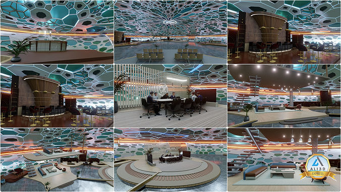 Detailed 3D Metaverse Space for web3 NFT community 3D model | CGTrader