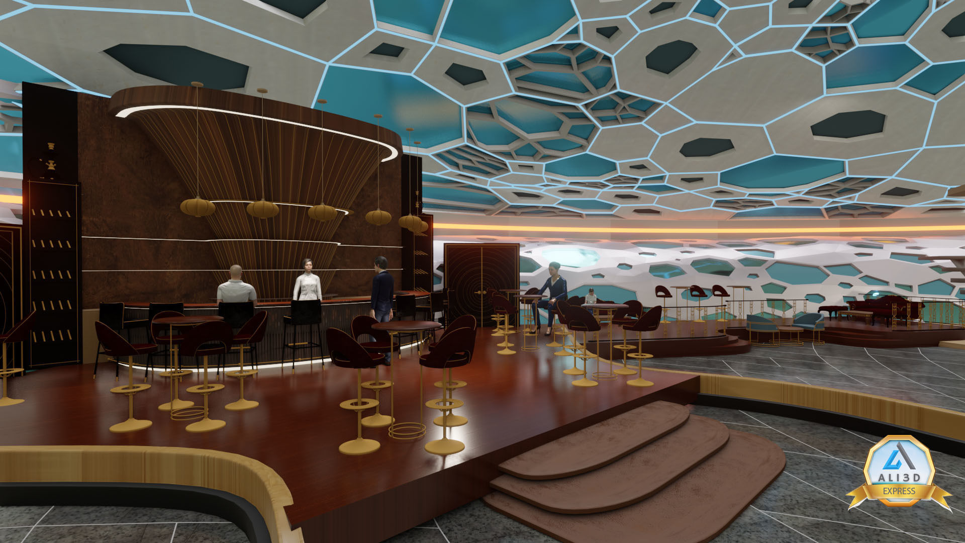 Detailed 3D Metaverse Space for web3 NFT community 3D model | CGTrader