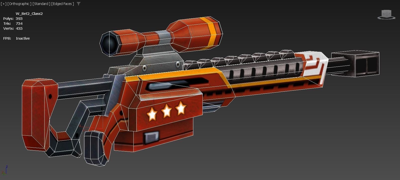 3D model LowPoly Cartoon Sci-Fi Sniper Rifle Future VR / AR / low-poly ...