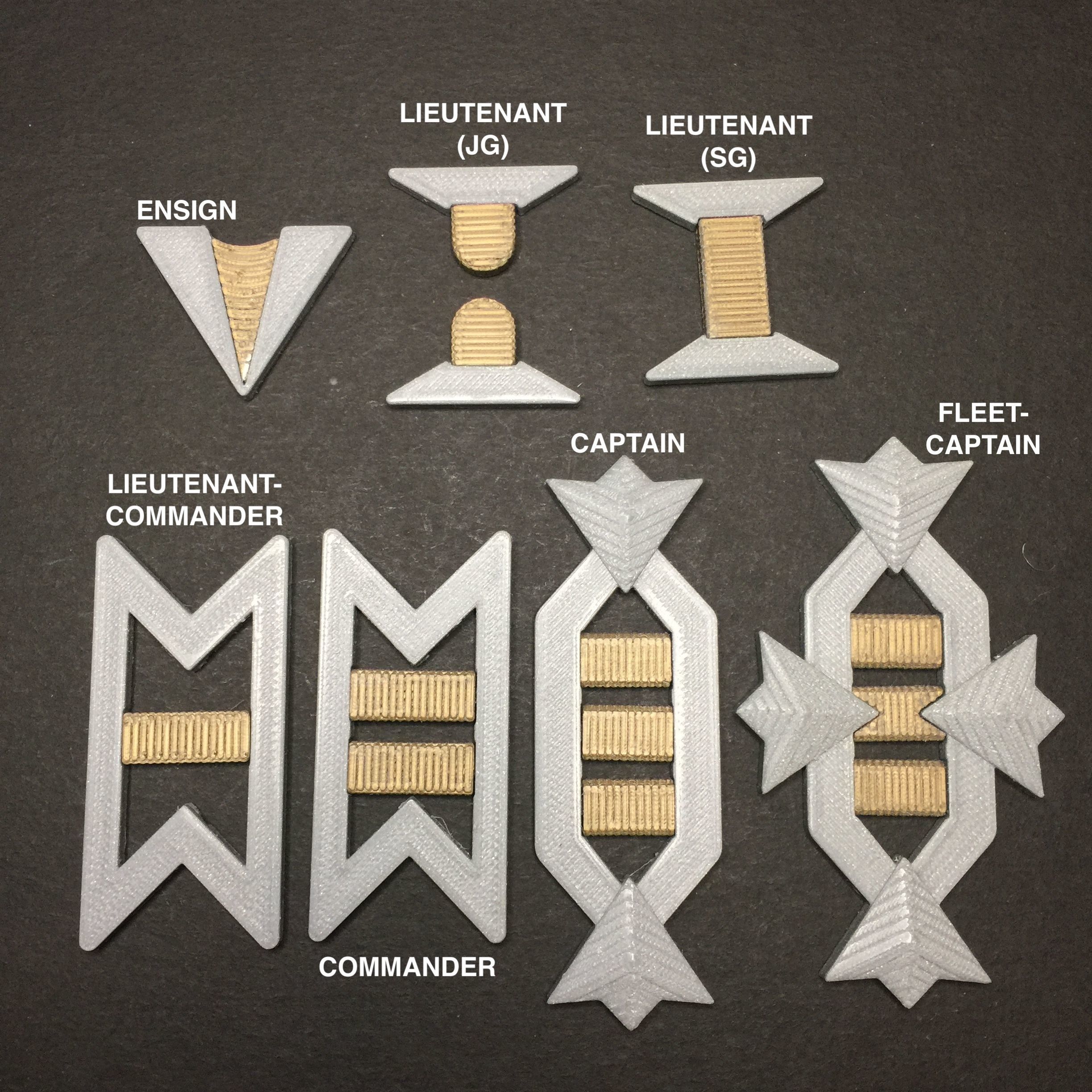 Star Trek TWoK era Line Rank Insignia 3D model 3D printable | CGTrader