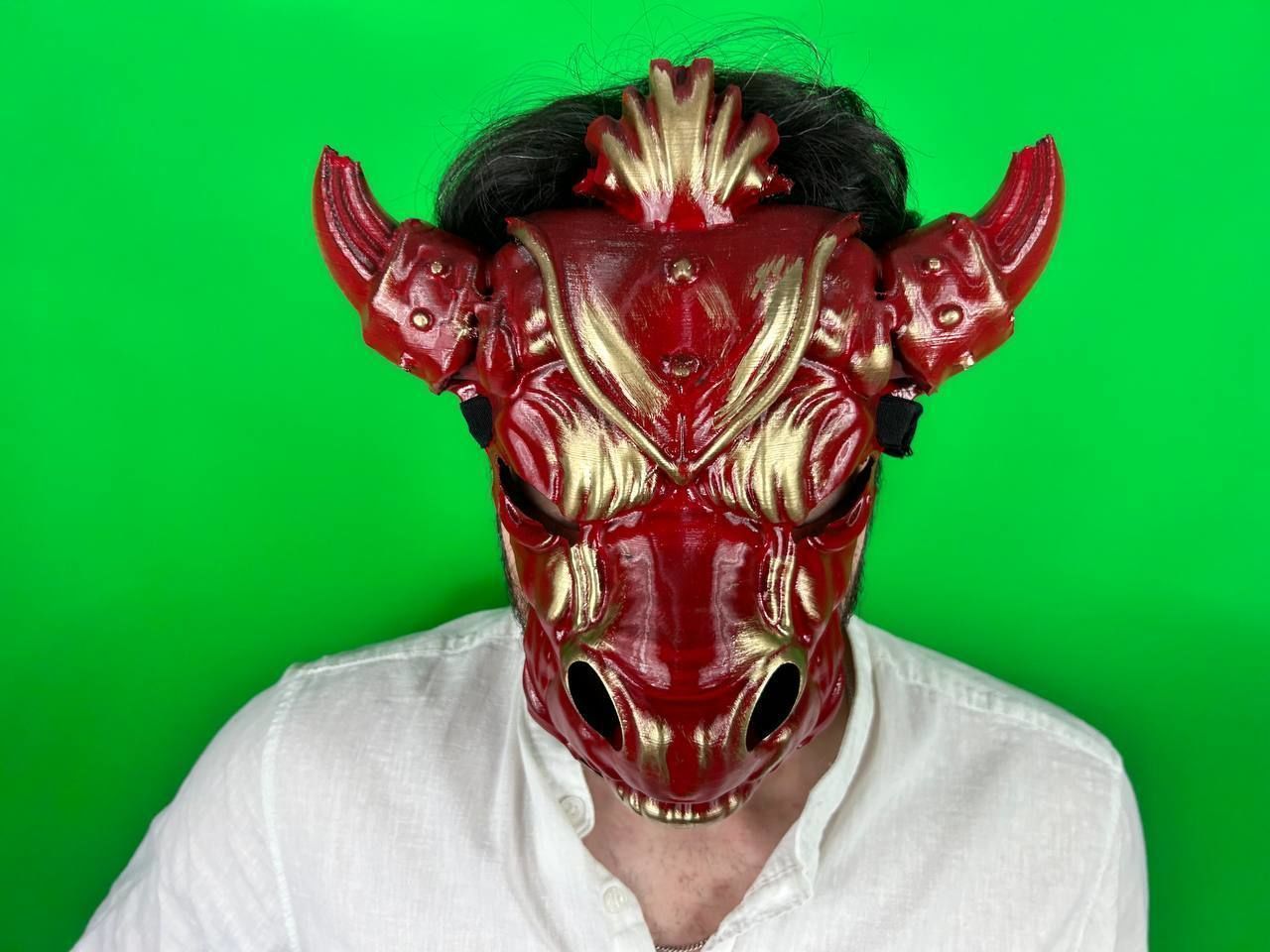 Cosplay Bull Face Mask - Angry Bull Mask 3D model 3D printable | CGTrader