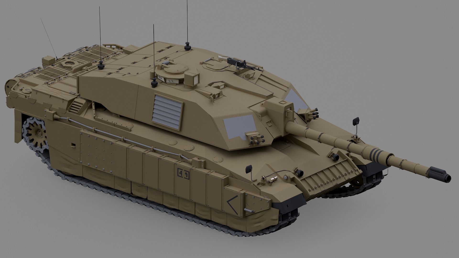 Challenger II TANK 3D model | CGTrader