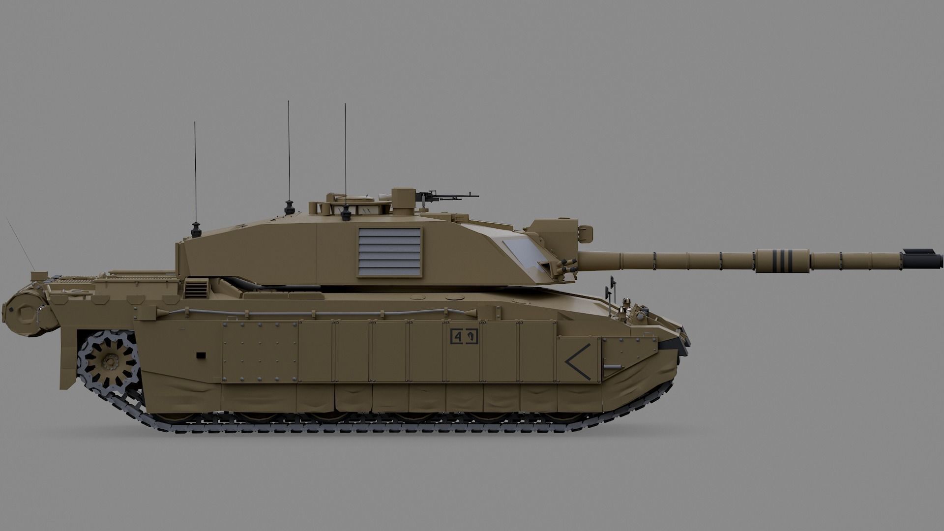 Challenger II TANK 3D model | CGTrader