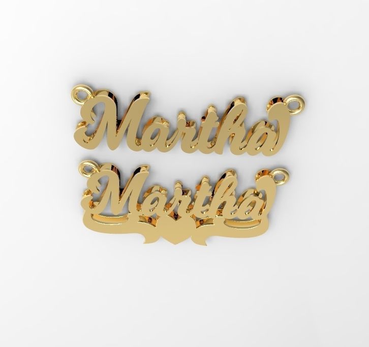 Martha name plate 3D model 3D printable | CGTrader