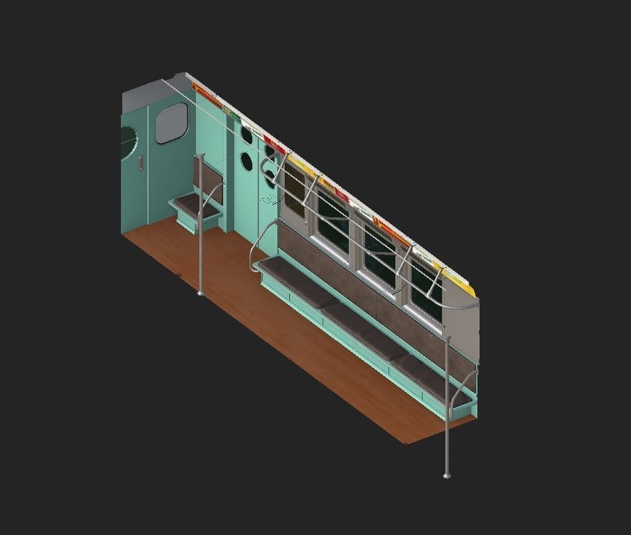 3D model Subway Car Interior VR / AR / low-poly | CGTrader
