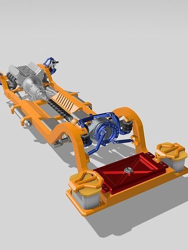 BAGGED CHASSIS COMPLETE WITH SUSP STEER AIR BAGS etc 3D model 3D ...