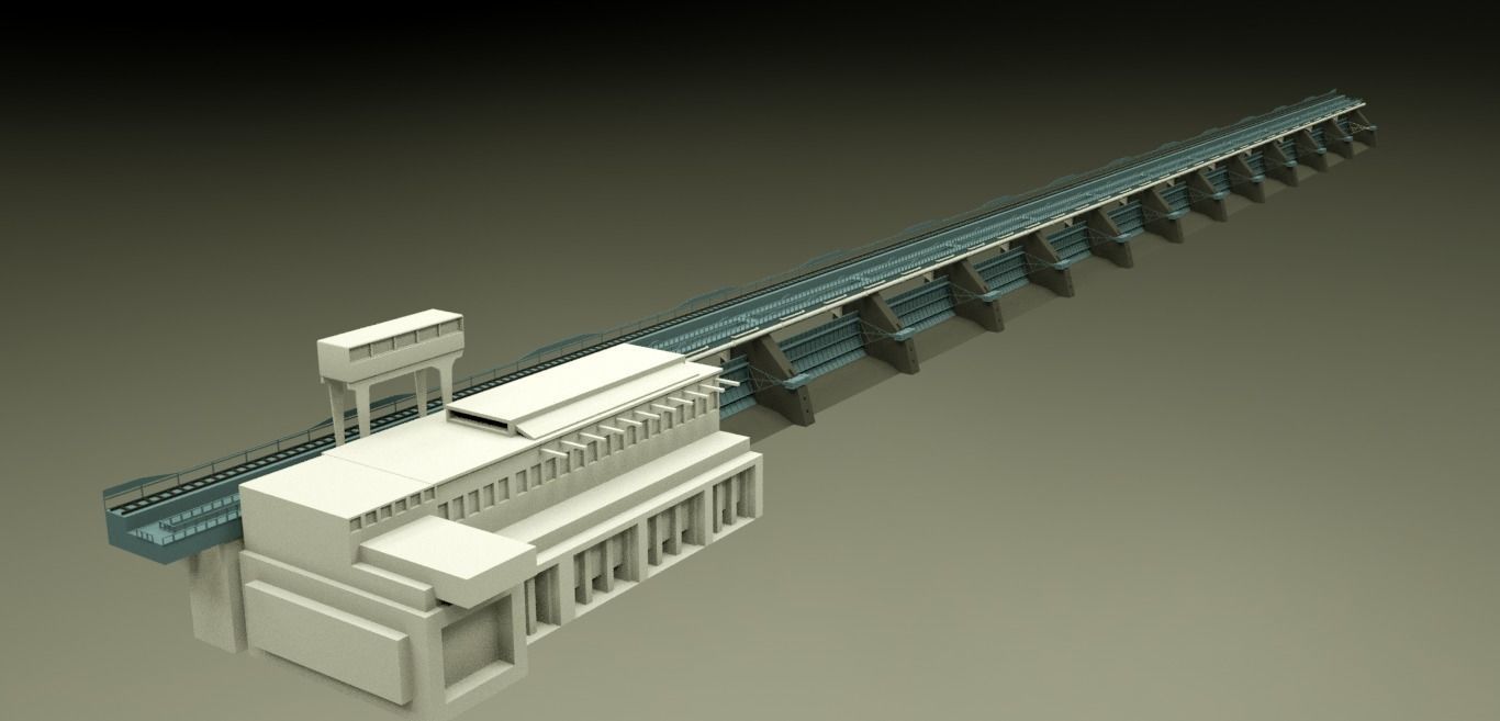 3D Printed Dam Architecture 3D model 3D printable | CGTrader