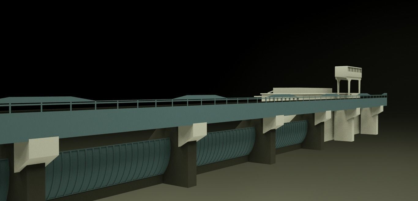 3D Printed Dam Architecture 3D model 3D printable | CGTrader