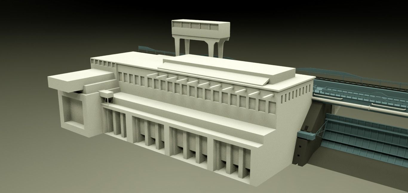 3D Printed Dam Architecture 3D model 3D printable | CGTrader