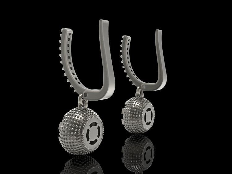 gold circle earrings 3d print 3D model 3D printable | CGTrader