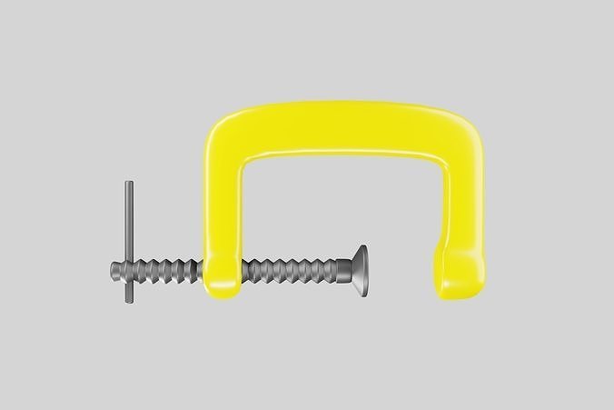 Clamp Yellow repair tool 3D model | CGTrader