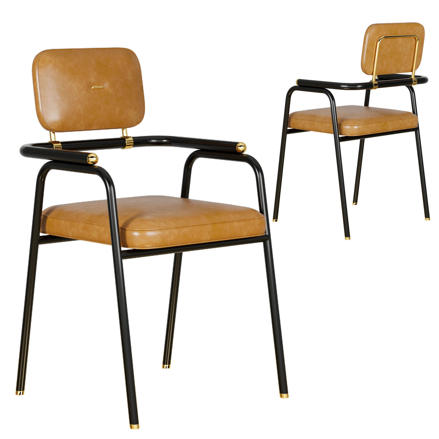 Mezzo Collection - Bergman dining chair 3D model | CGTrader