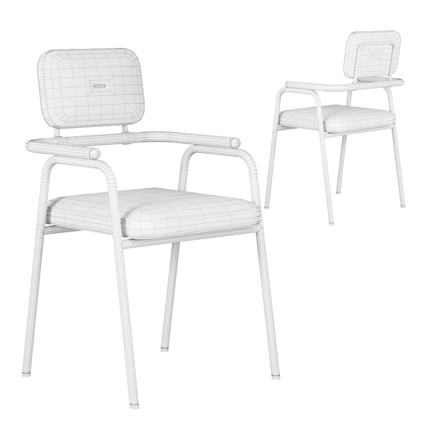 Mezzo Collection - Bergman dining chair 3D model | CGTrader