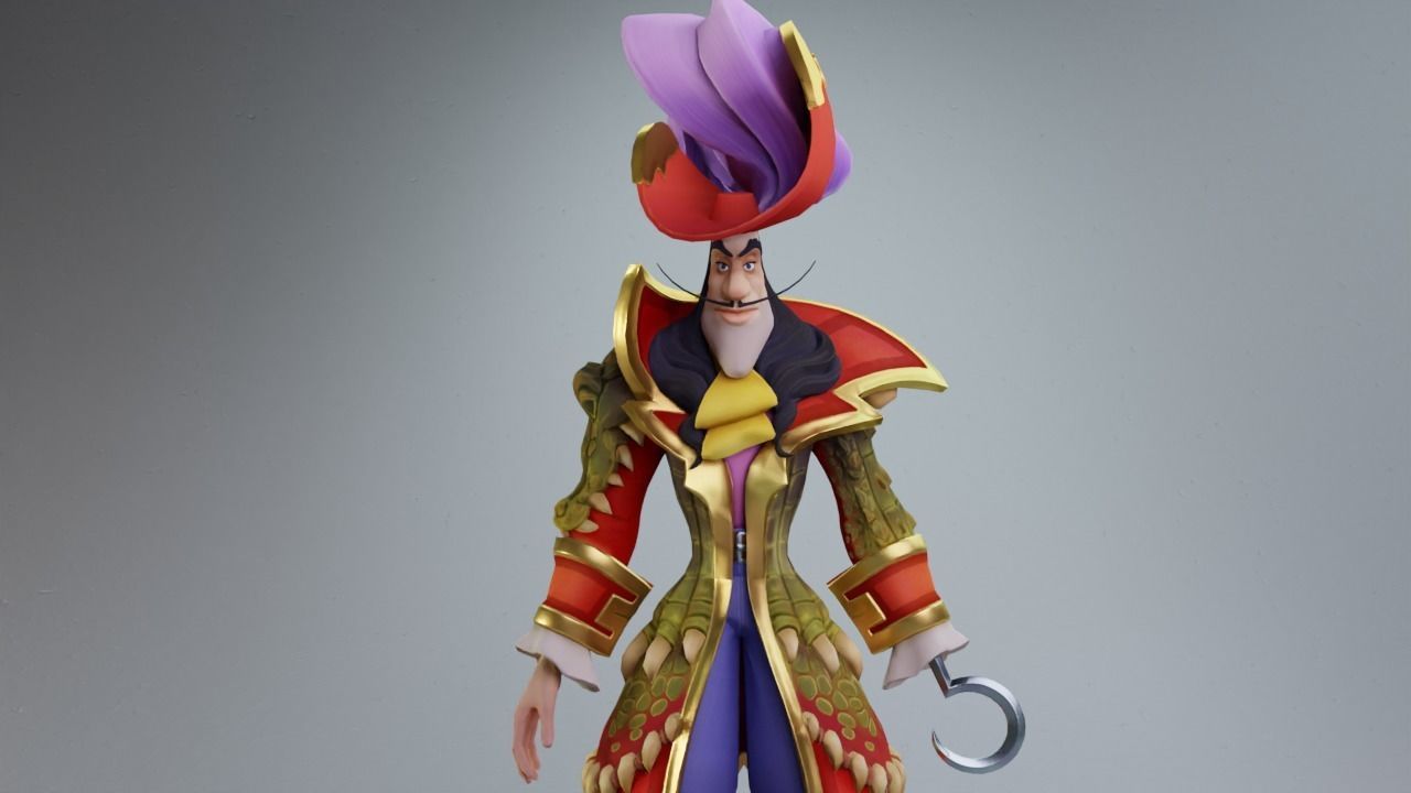 Captain Hook rigged 3D model rigged | CGTrader