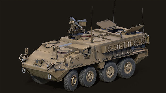 3D model M1126 stryker Mid poly 40k VR / AR / low-poly | CGTrader