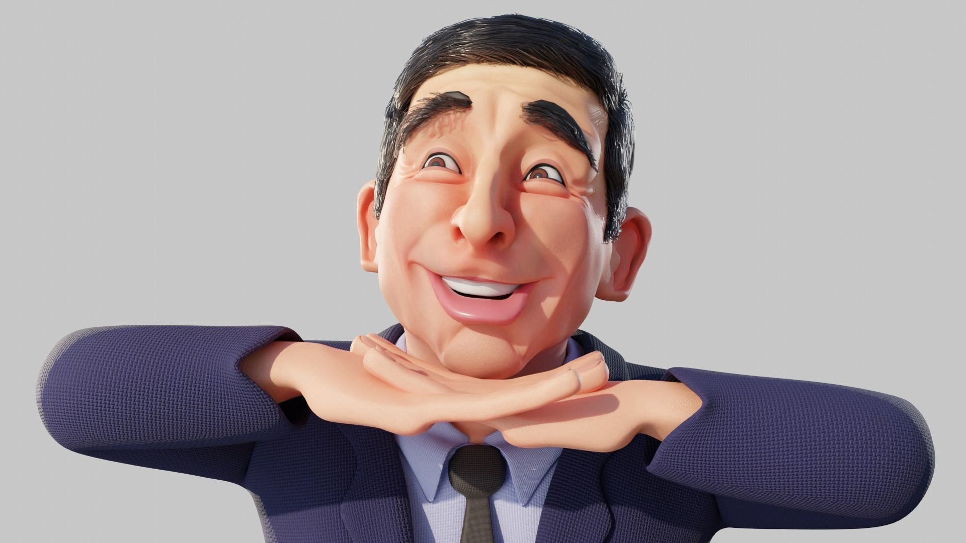 3D model Michael Scott Caricature Rig VR / AR / low-poly | CGTrader