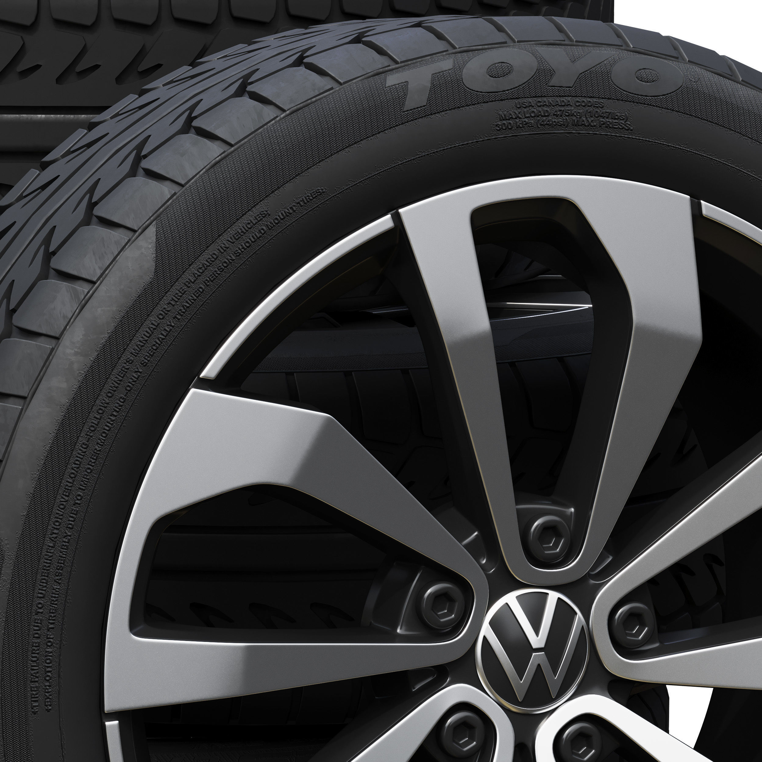 Volkswagen wheels 3D model | CGTrader