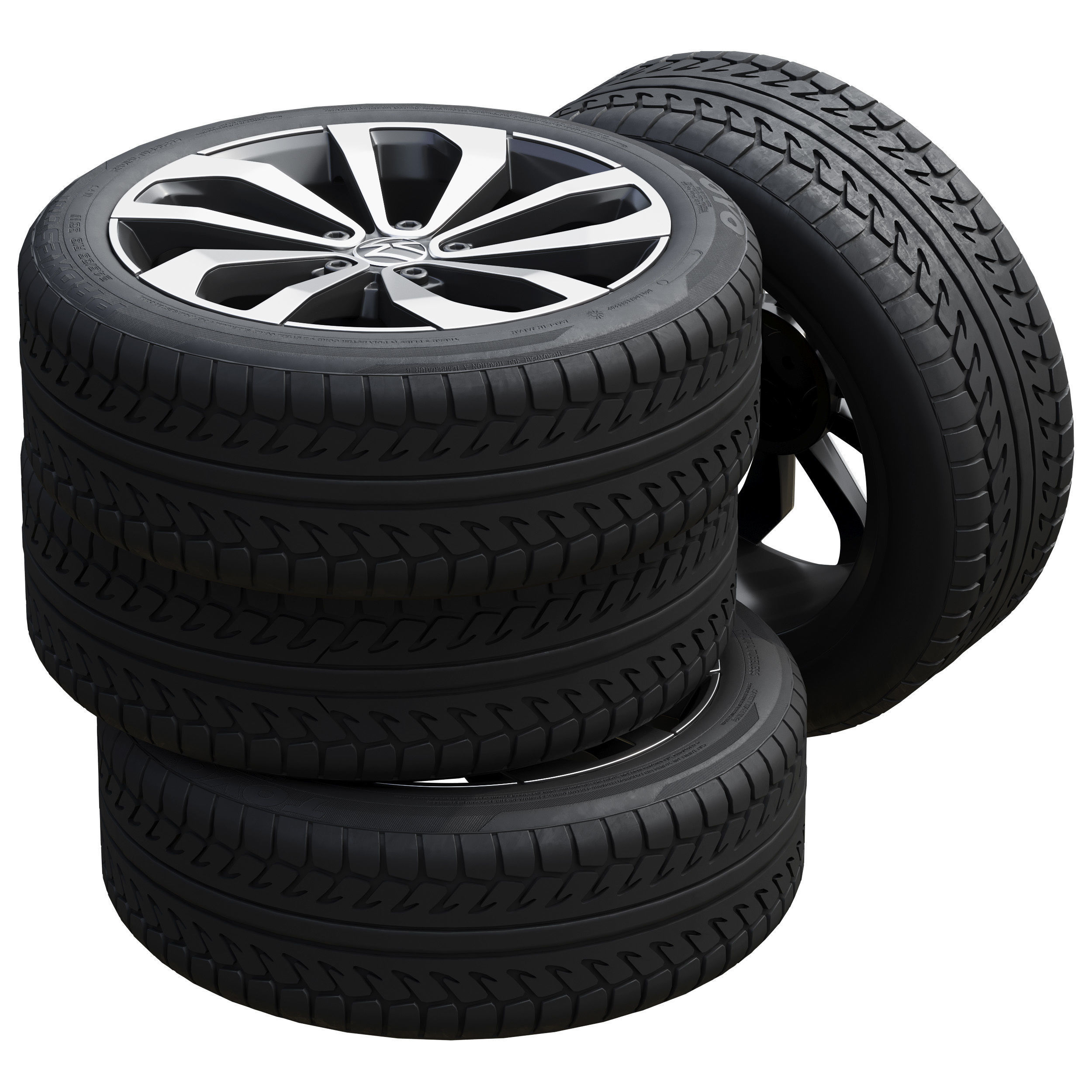 Volkswagen wheels 3D model | CGTrader