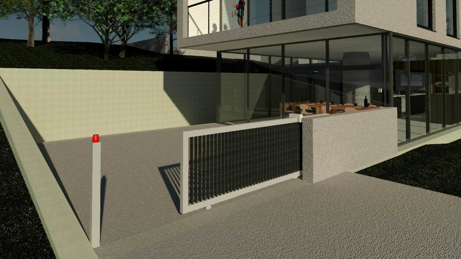 Automatic Sliding Gate 3D model | CGTrader