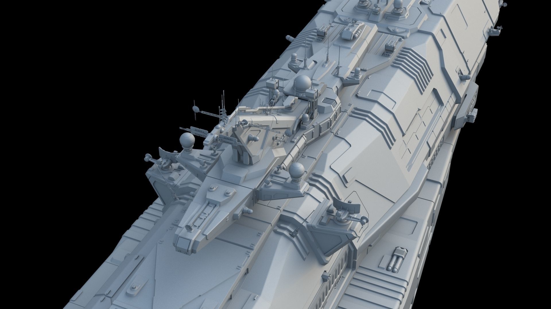 Spaceship - Command Ship 3D model | CGTrader