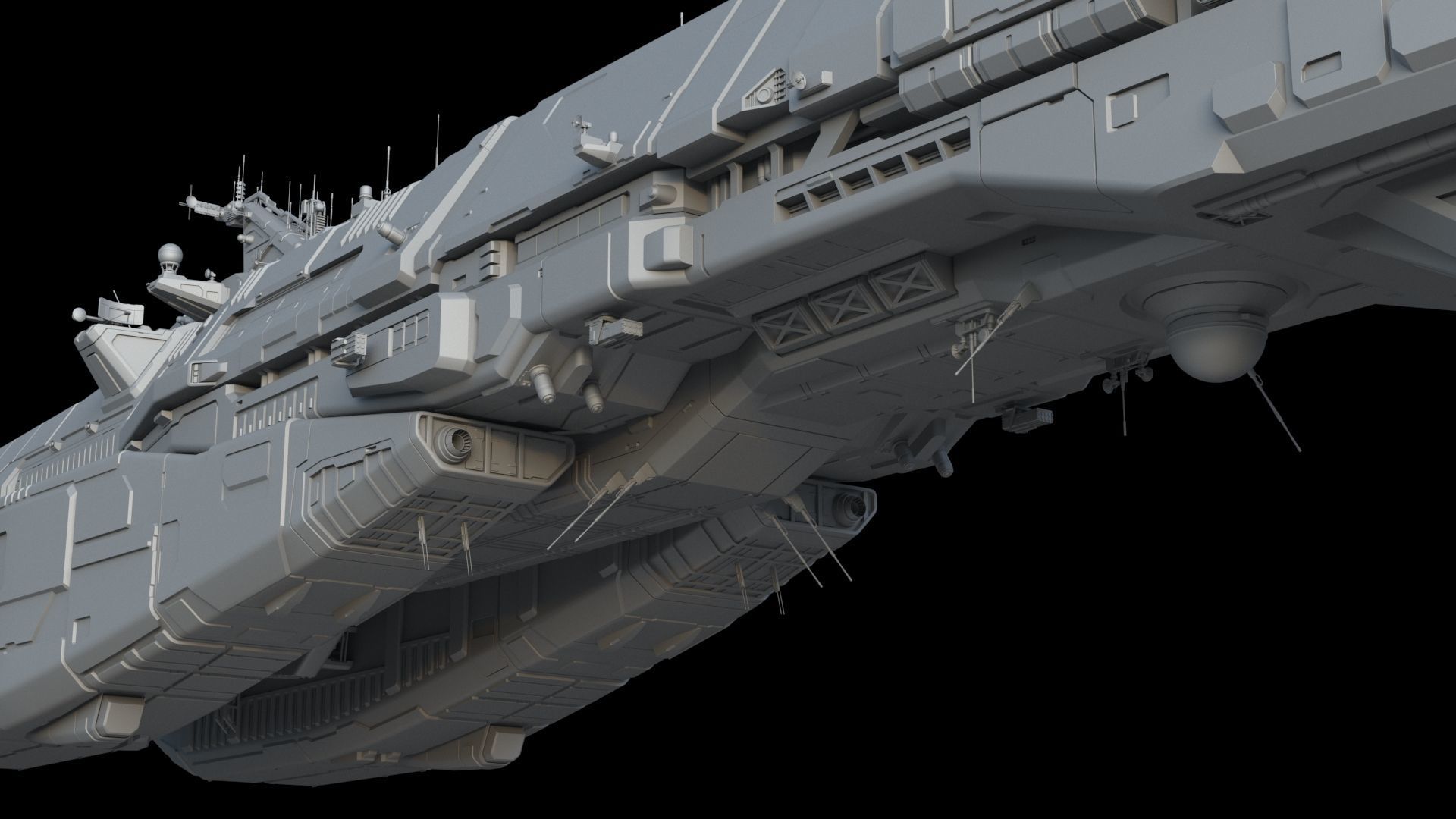 Spaceship - Command Ship 3D model | CGTrader