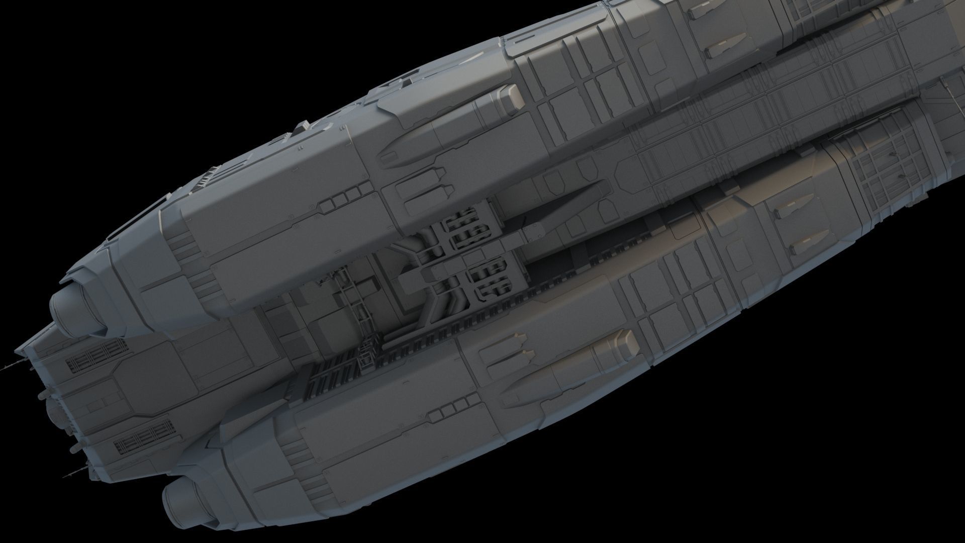 Spaceship - Command Ship 3D model | CGTrader