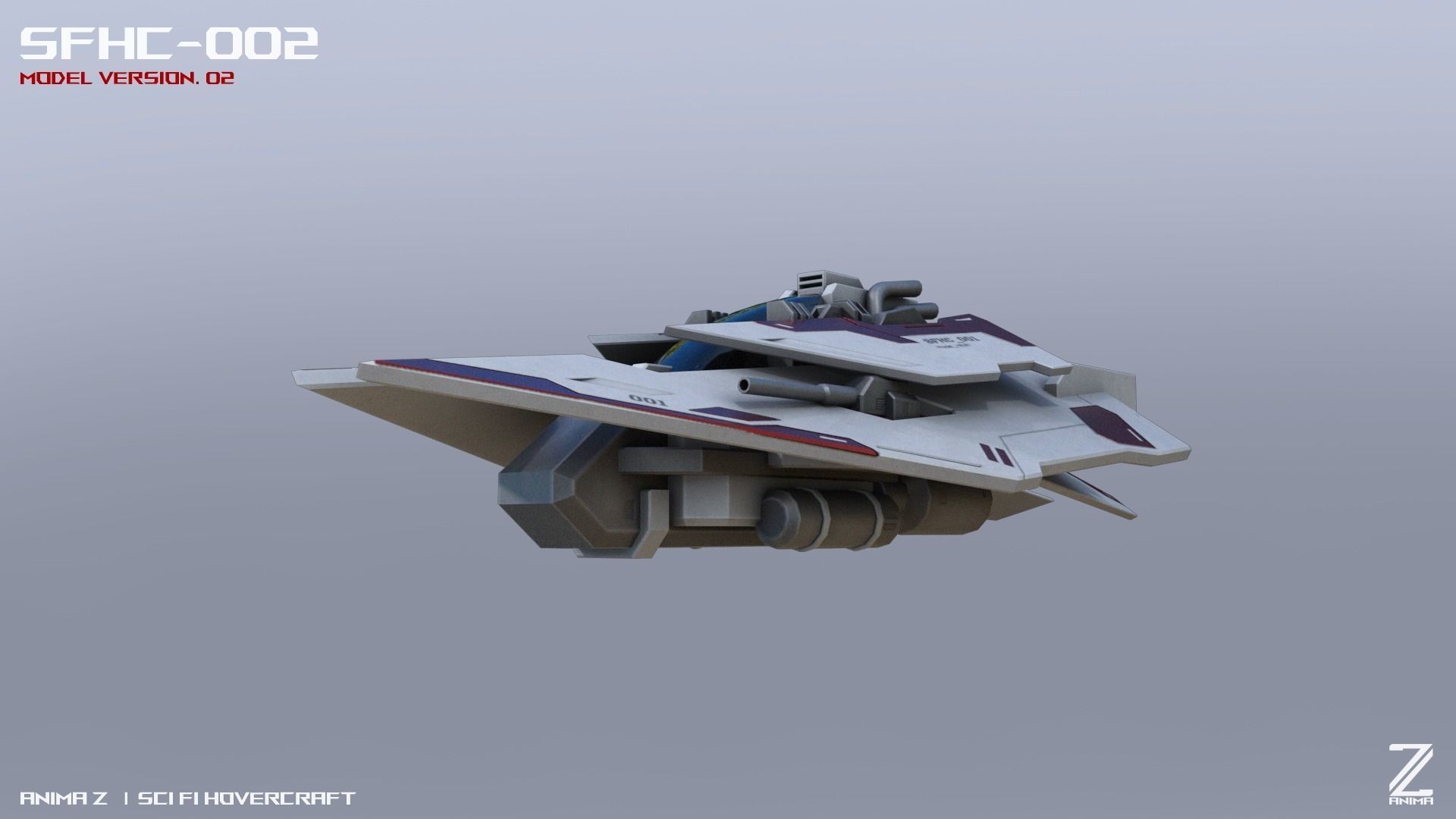 3D model Scifi Hovercraft VR / AR / low-poly | CGTrader
