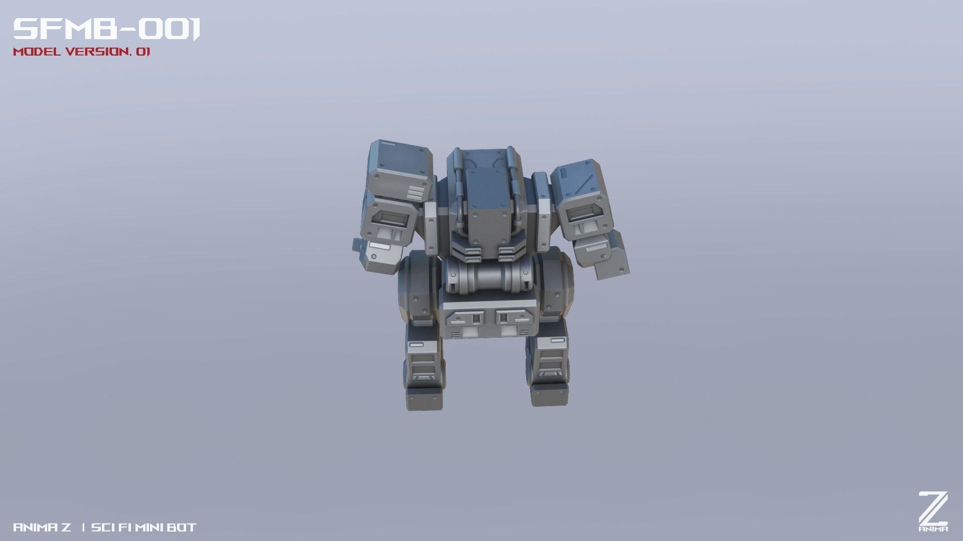 3D model Scifi Mini bot VR / AR / low-poly | CGTrader