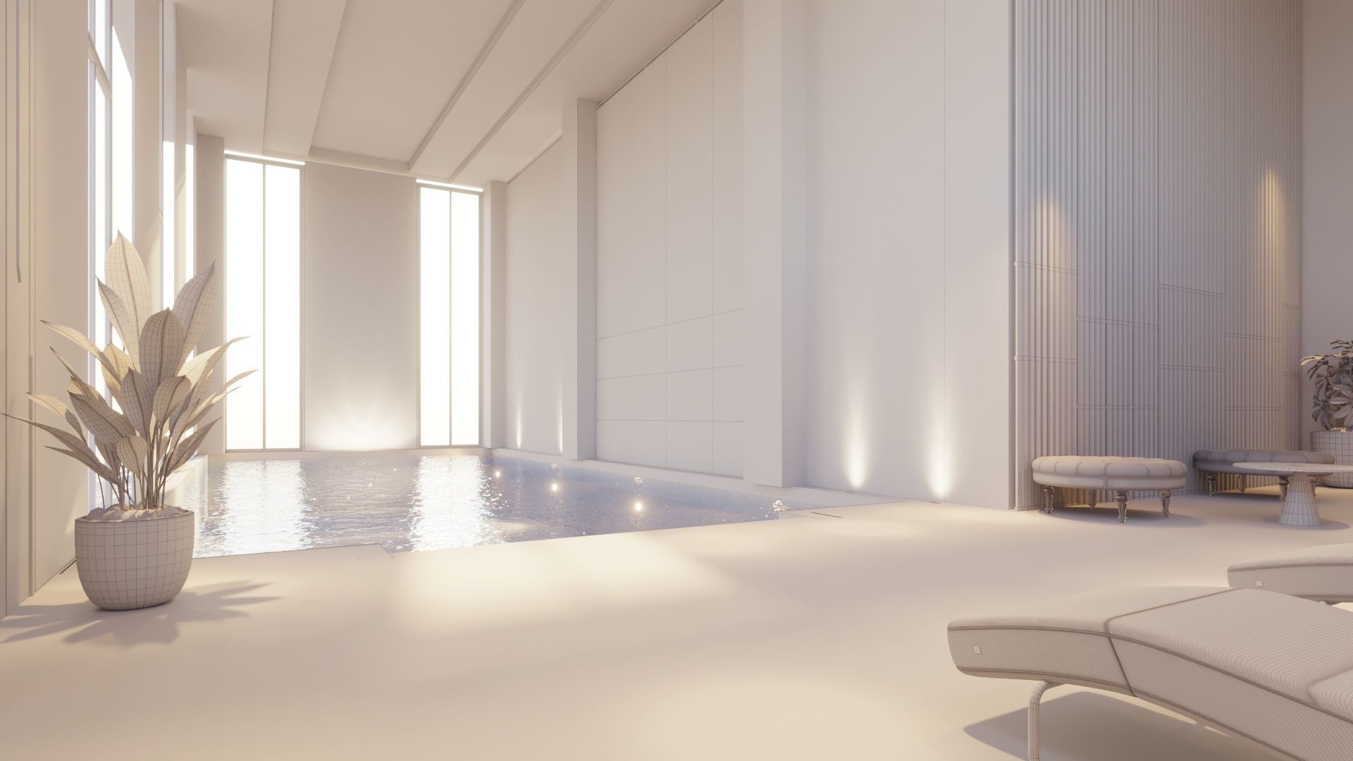 indoor swimming pool 3D model | CGTrader