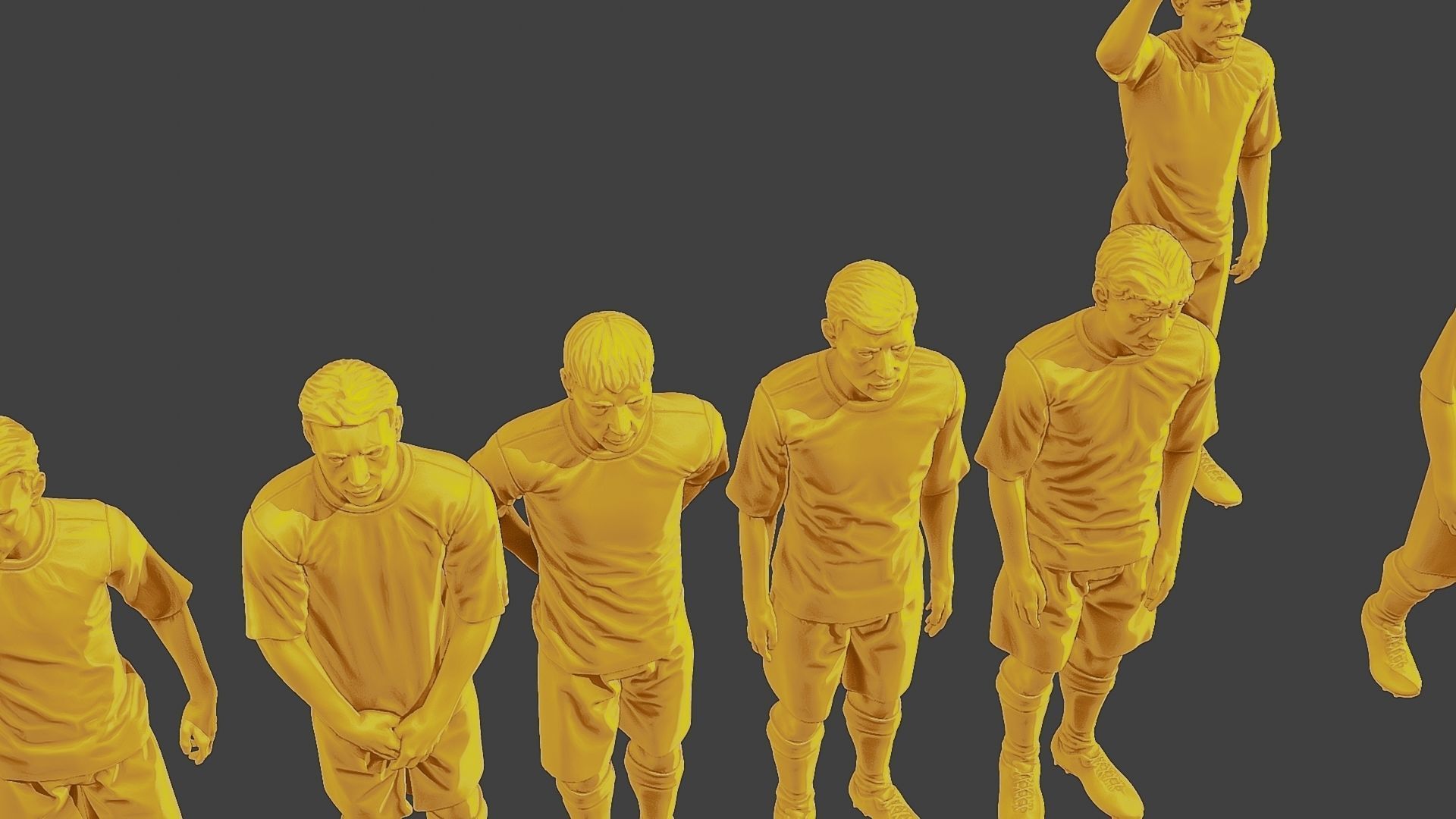 Soccer Players SP Pack 3 3D Model Collection | CGTrader