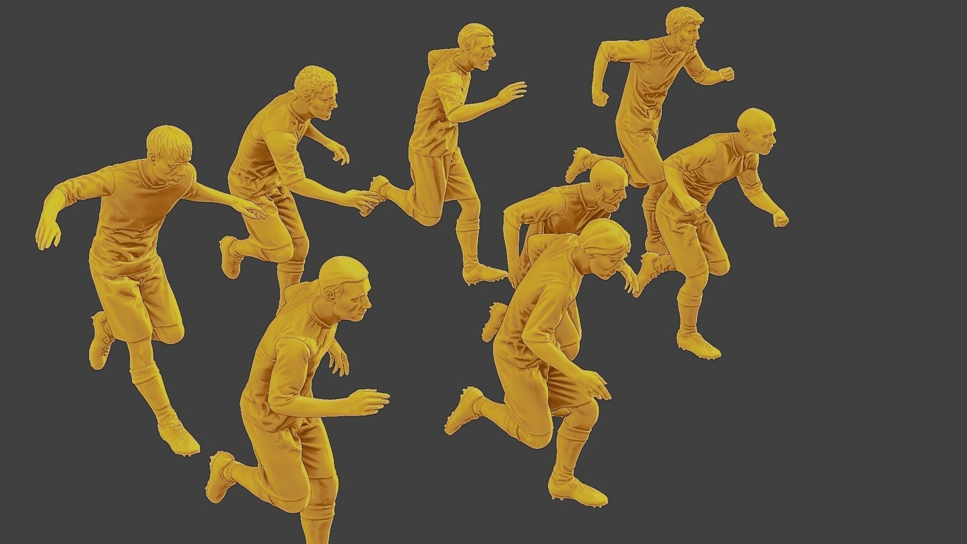 Soccer Players SP Pack 5 3D Model Collection | CGTrader