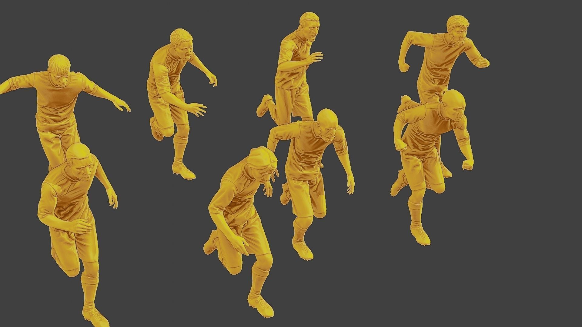Soccer Players SP Pack 5 3D Model Collection | CGTrader