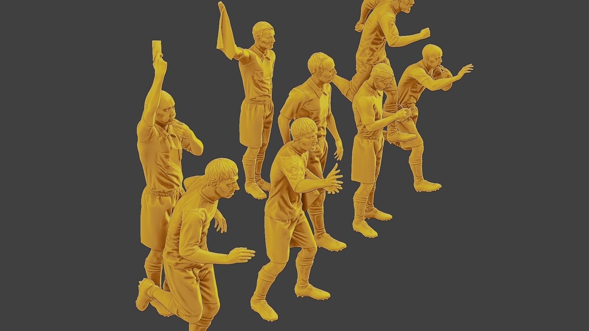 Soccer Players SP Pack 6 3D Model Collection | CGTrader