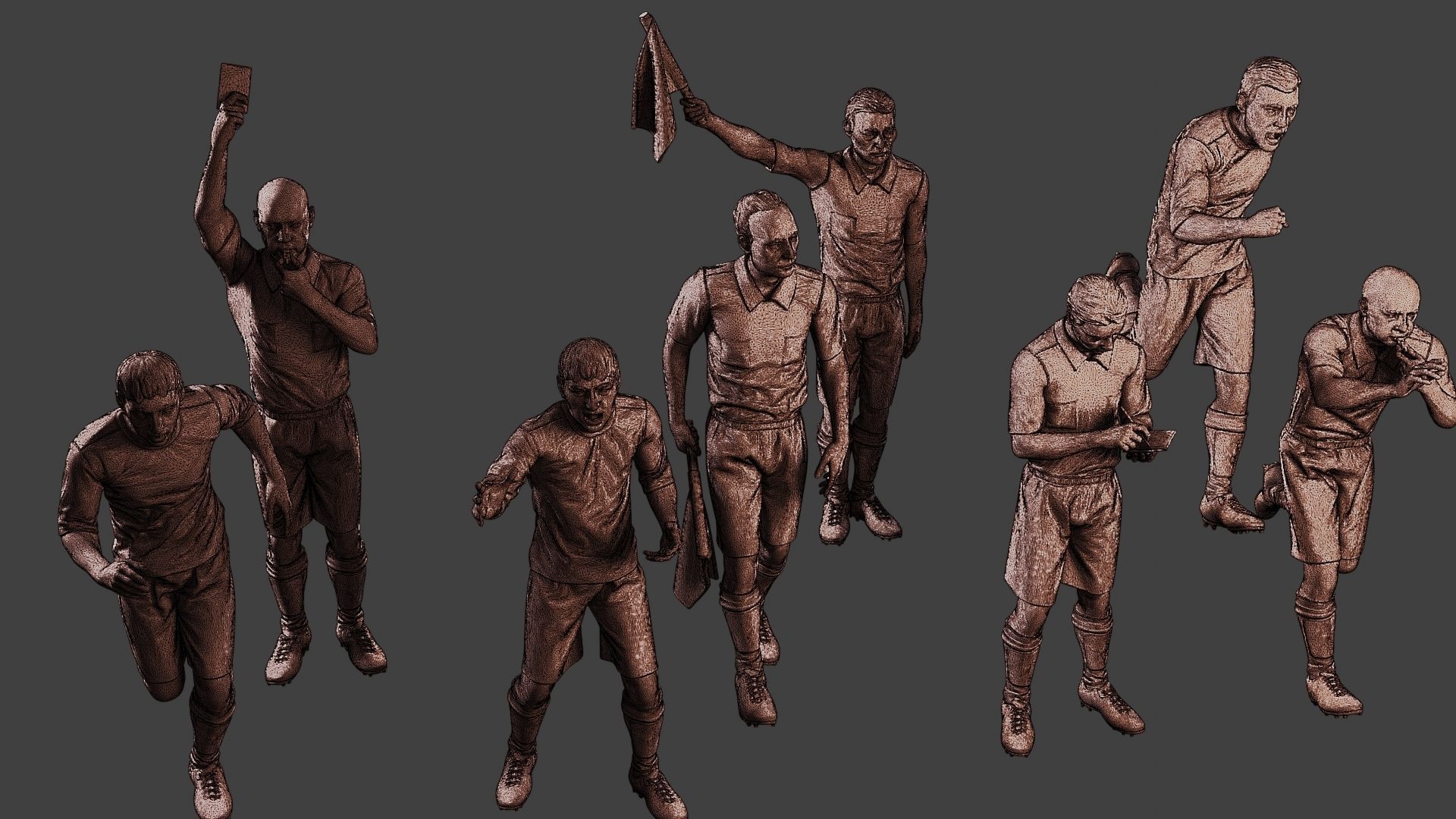 Soccer Players SP Pack 6 3D Model Collection | CGTrader