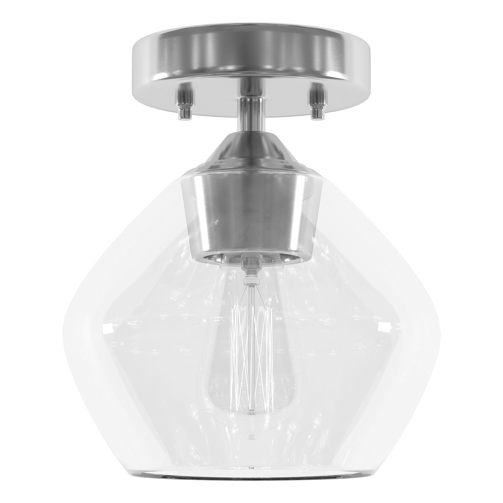 3D model Orhan Glass Semi Flush Mount VR / AR / low-poly | CGTrader