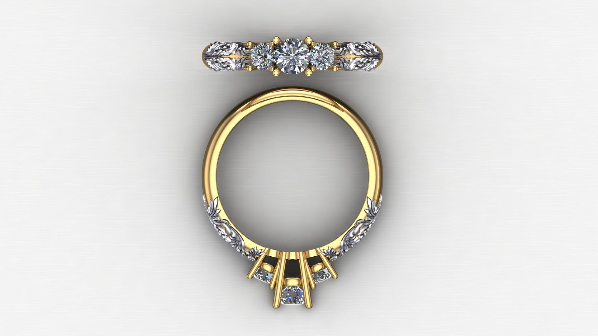 Solitare Women Ring 3d cad file 3D model | CGTrader