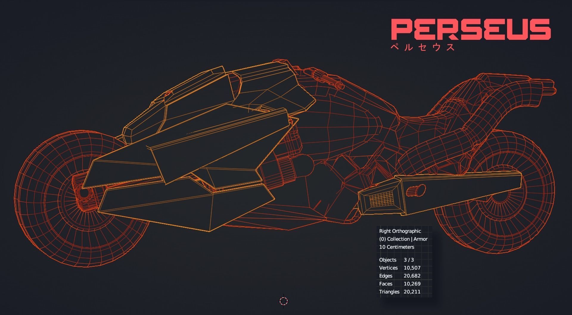 3D model Lowpoly Military Motorcycle - Perseus Bike VR / AR / low-poly | CGTrader