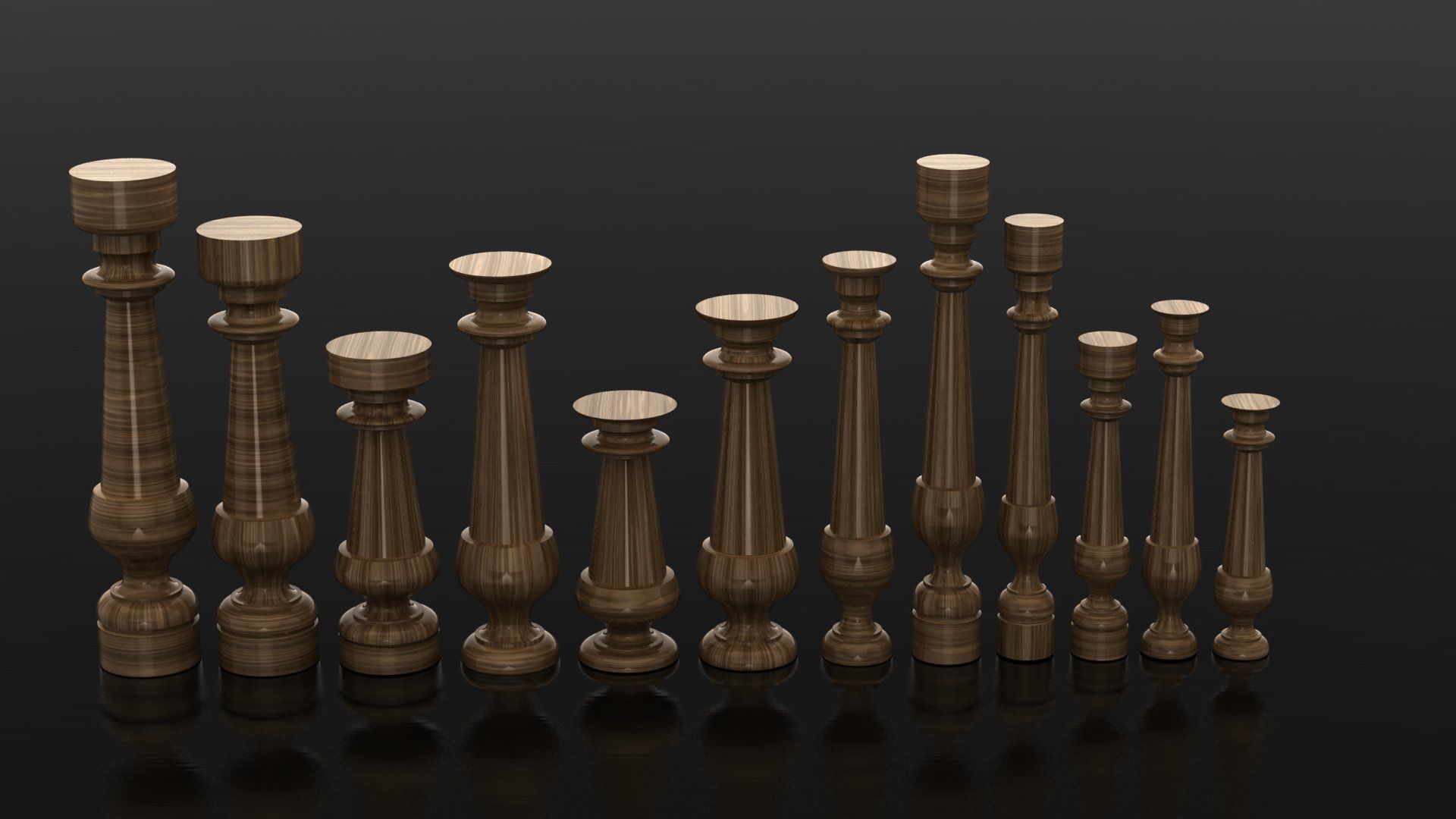 12 Precast Balustrade or wood spindle 3D model | CGTrader