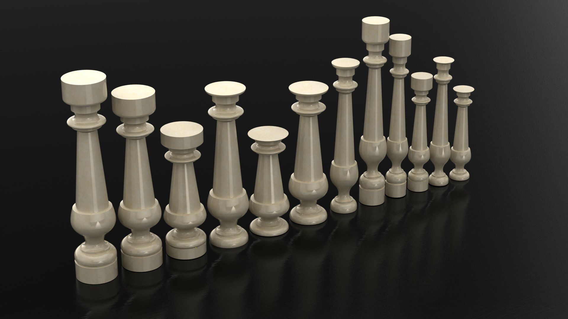 Architecturally Correct Porch Railing and Spindles cad file 3D model ...