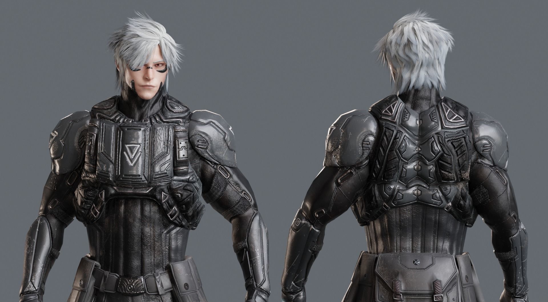 3D model Low Poly - Cybernetic Soldier Perseus - Complete VR / AR / low ...