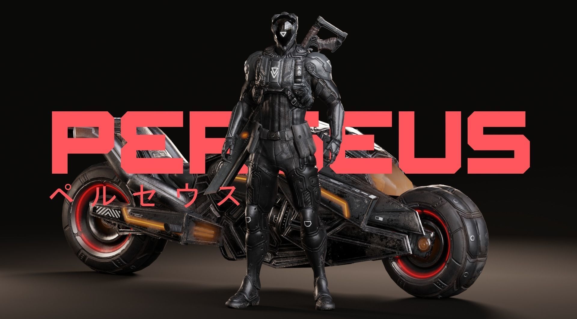 3D model Low Poly - Cybernetic Soldier Perseus - Complete VR / AR / low ...