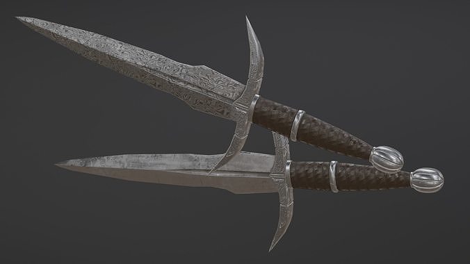 3D model Engraved Medieval Dagger VR / AR / low-poly | CGTrader