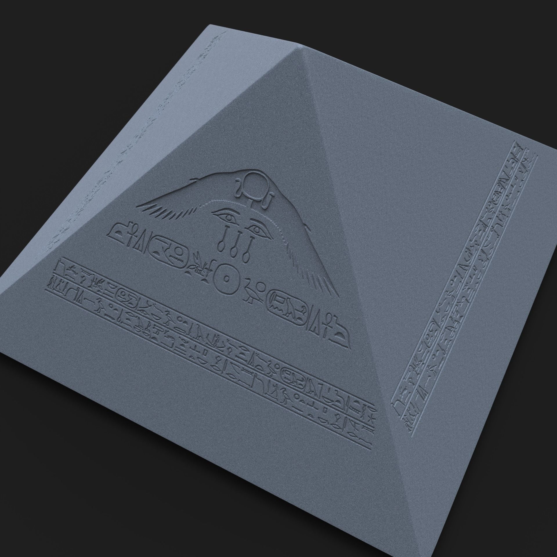 Benben stone - Pyramidion of Amenemhat III 3D model 3D printable | CGTrader