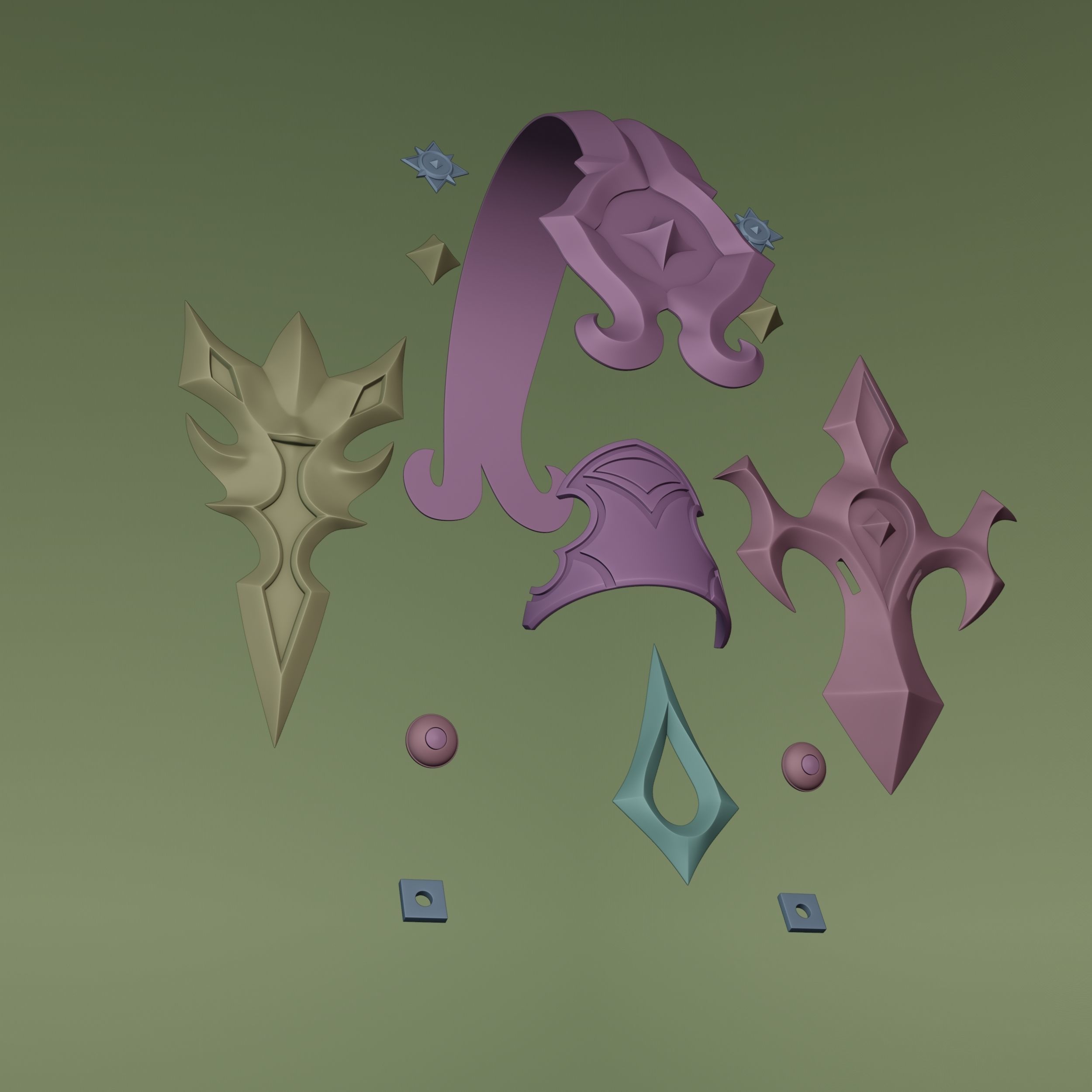 GENSHIN IMPACT ALBEDO COSPLAY SET 3D model 3D printable | CGTrader